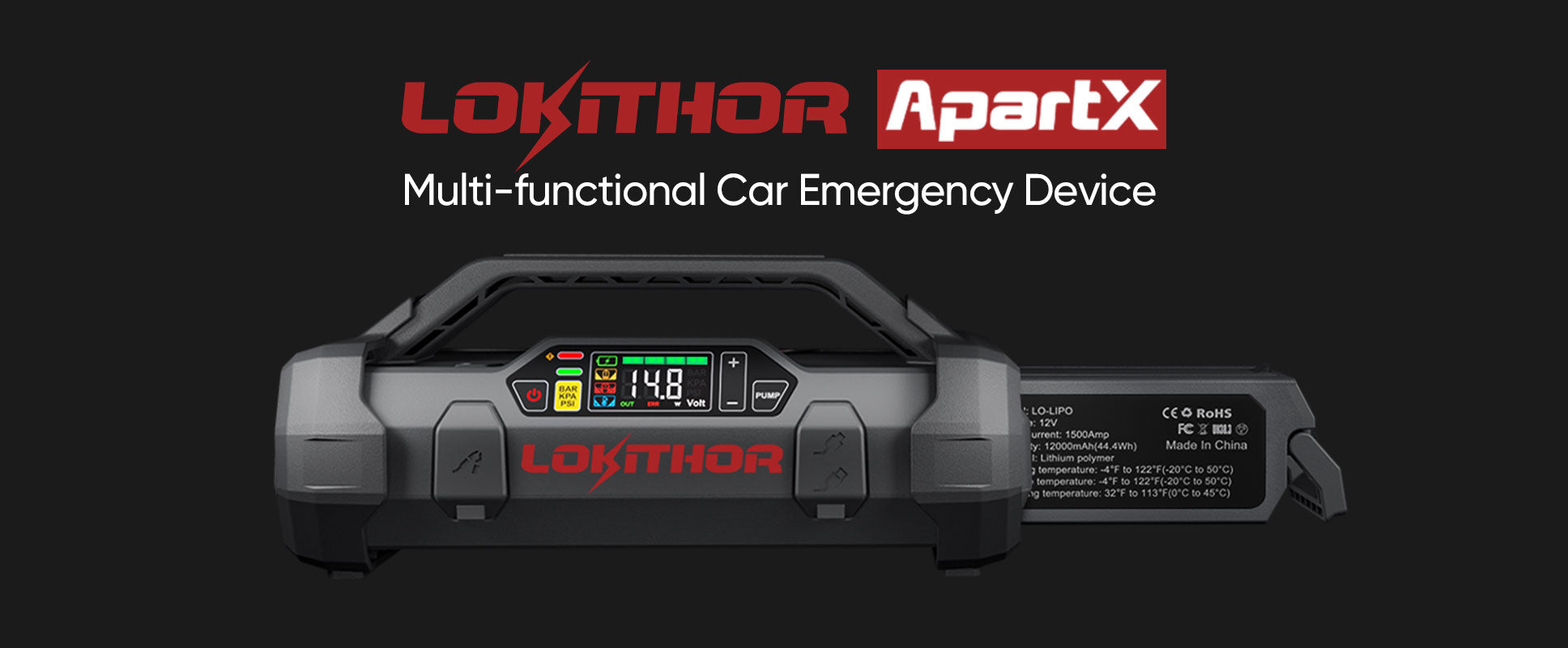 Jump Starters With Replaceable Battery | LOKITHOR ApartX Series